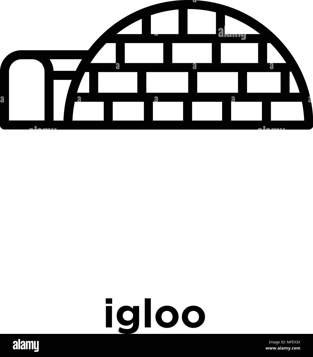 igloo icon isolated on white background, vector illustration Stock ...