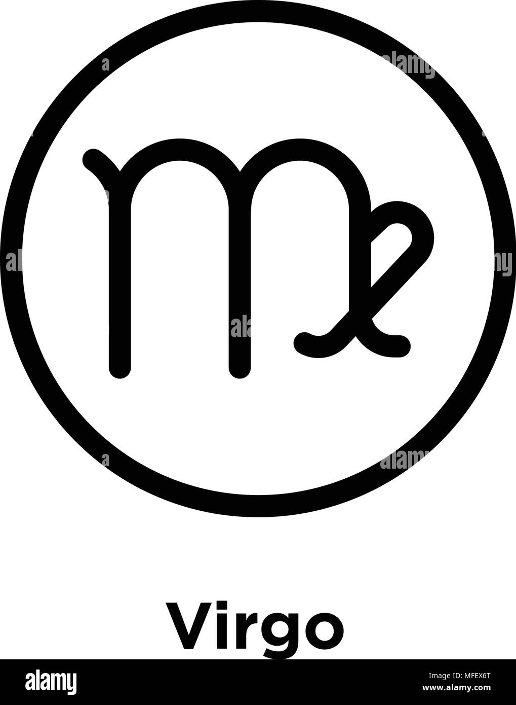 Virgo icon isolated on white background, vector illustration Stock ...