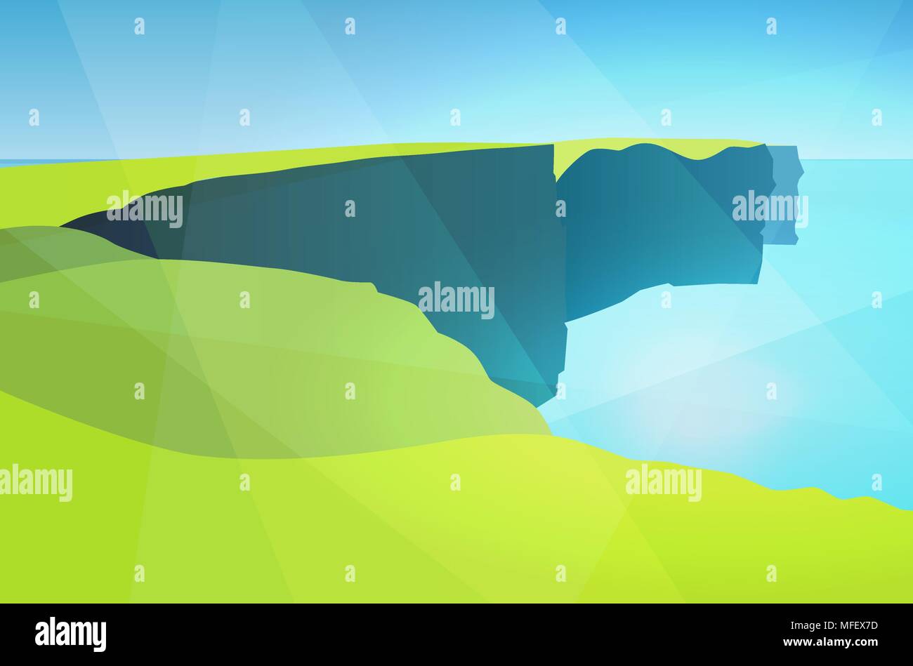 Cliffs by ocean Stock Vector Images - Alamy