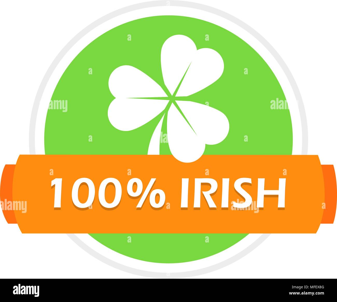 Stamp with Clover Leaf Stock Vector Image & Art - Alamy