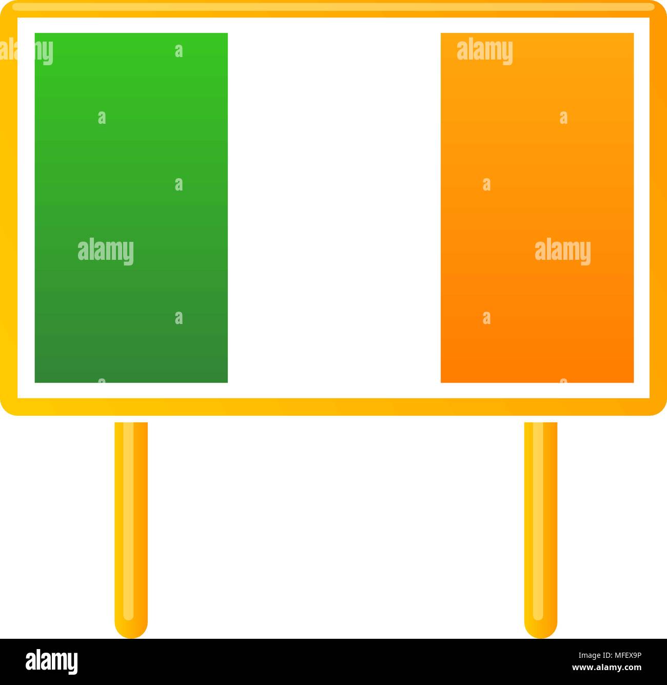 Irish flag symbol Stock Vector Images - Alamy