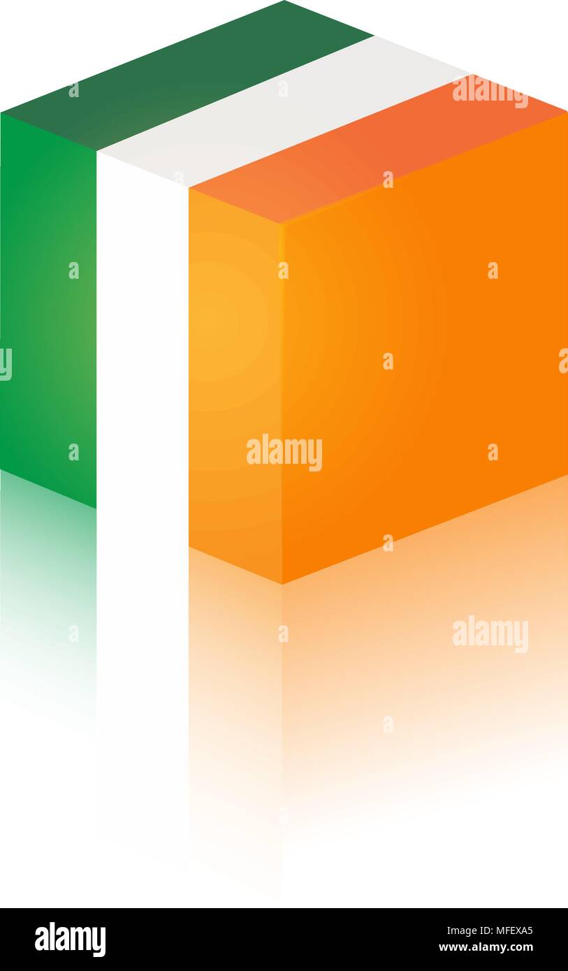 Irish tricolor flag Stock Vector Images - Alamy