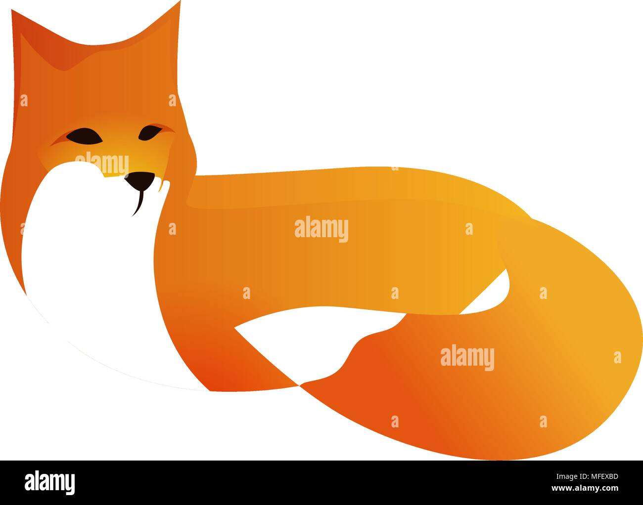 Red Fox in Vector Style Stock Vector Image & Art - Alamy