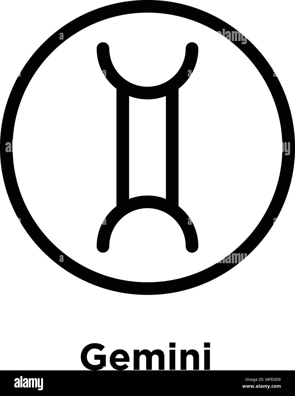 Gemini icon isolated on white background, vector illustration Stock ...