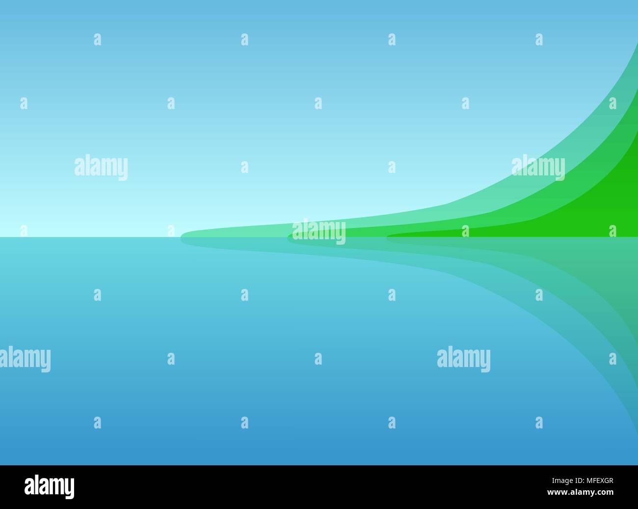 Landscape Sea Shore Stock Vector Image & Art - Alamy