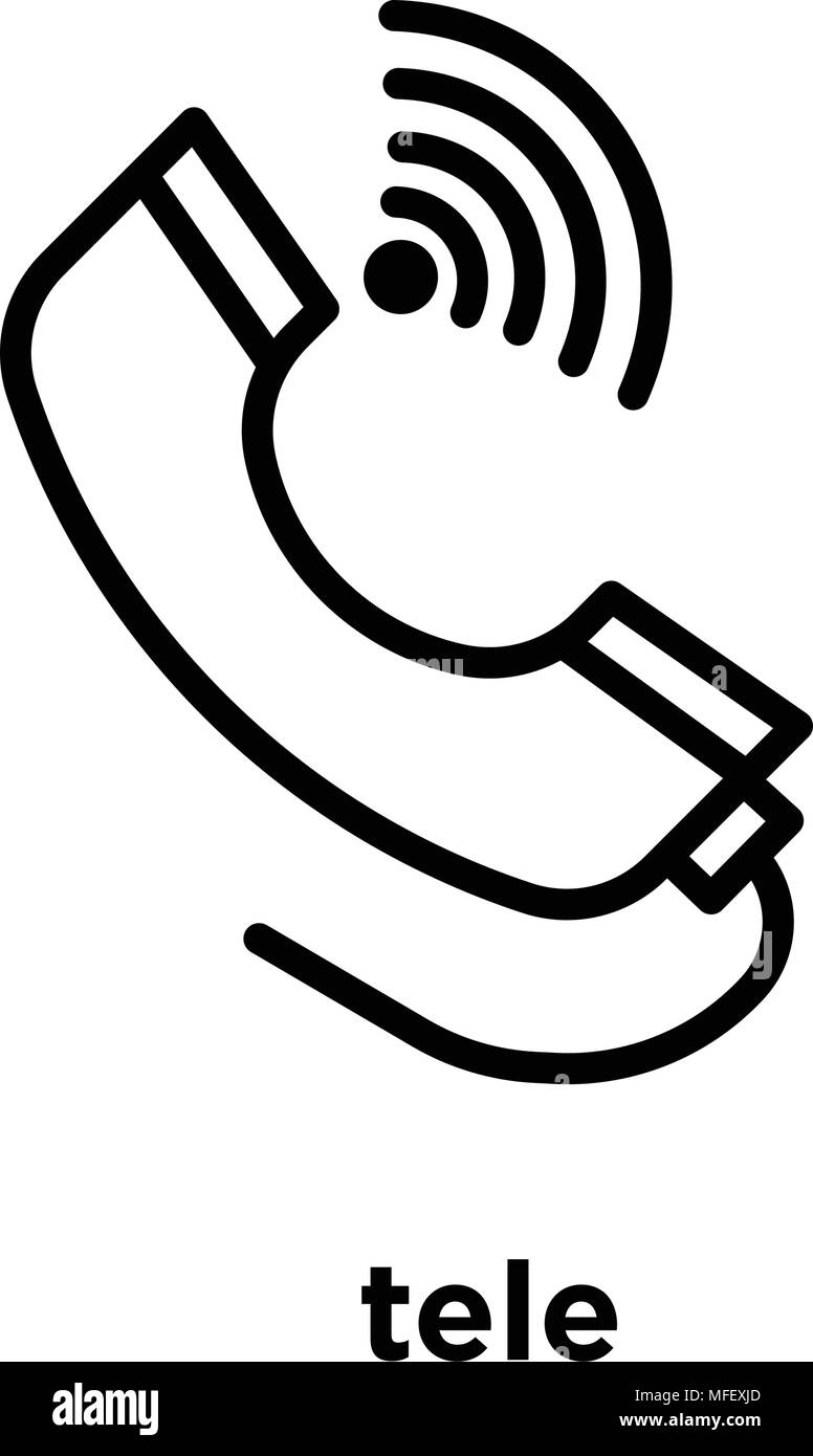 tele icon isolated on white background, vector illustration Stock ...