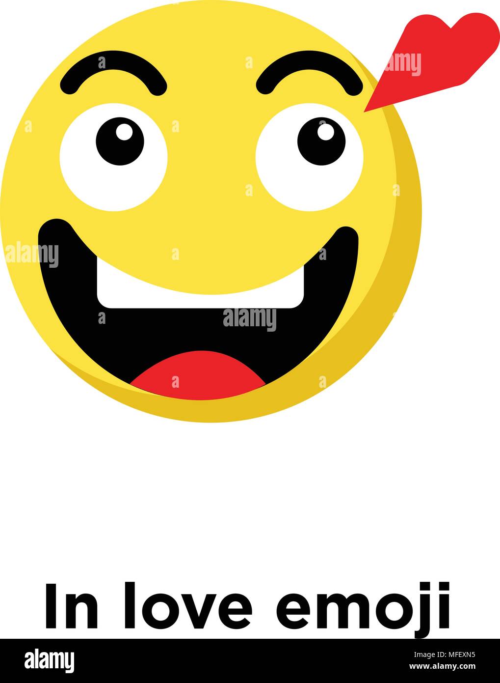 In love emoji icon isolated on white background, vector illustration ...