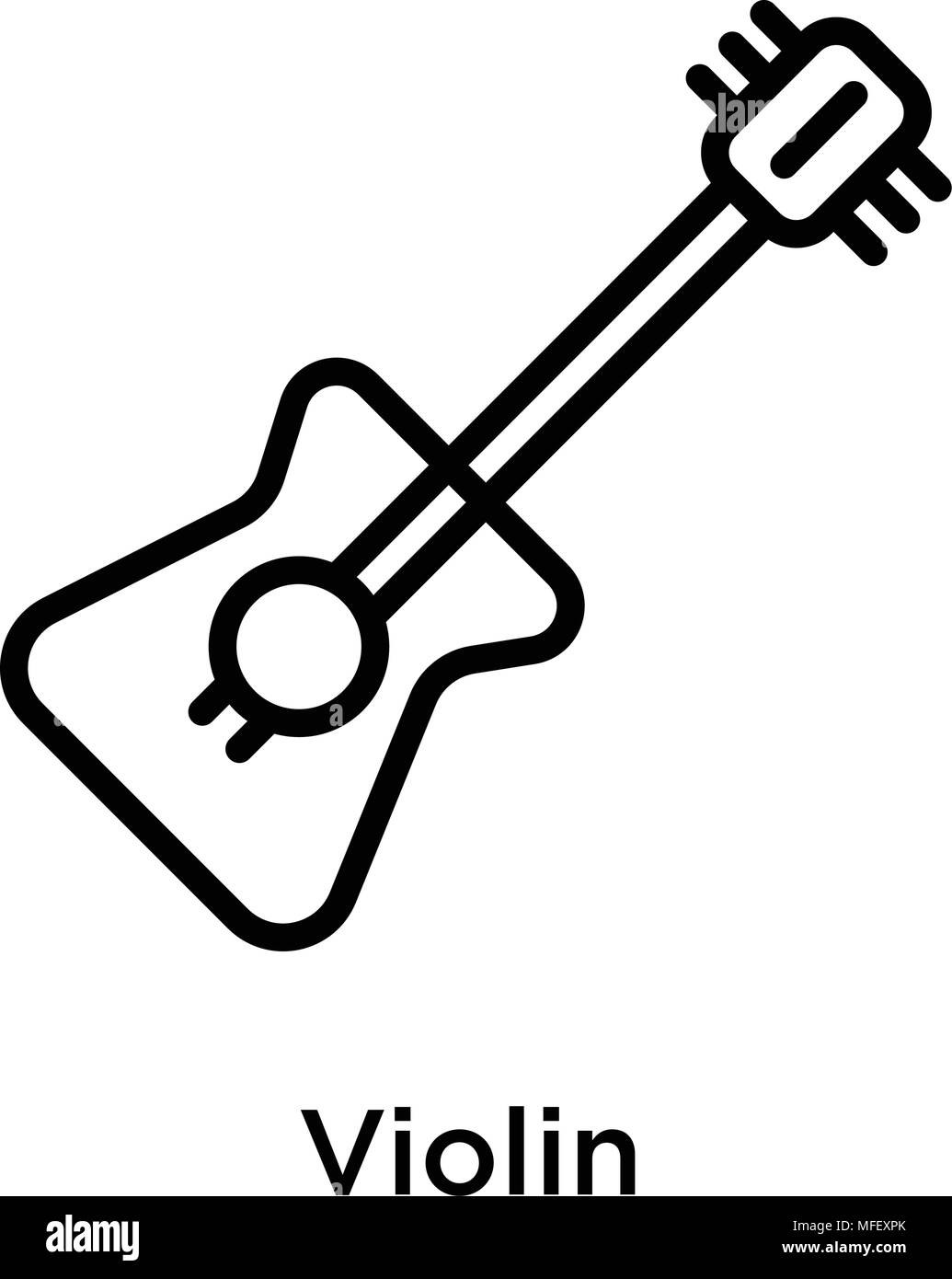 Violin icon isolated on white background, vector illustration Stock ...