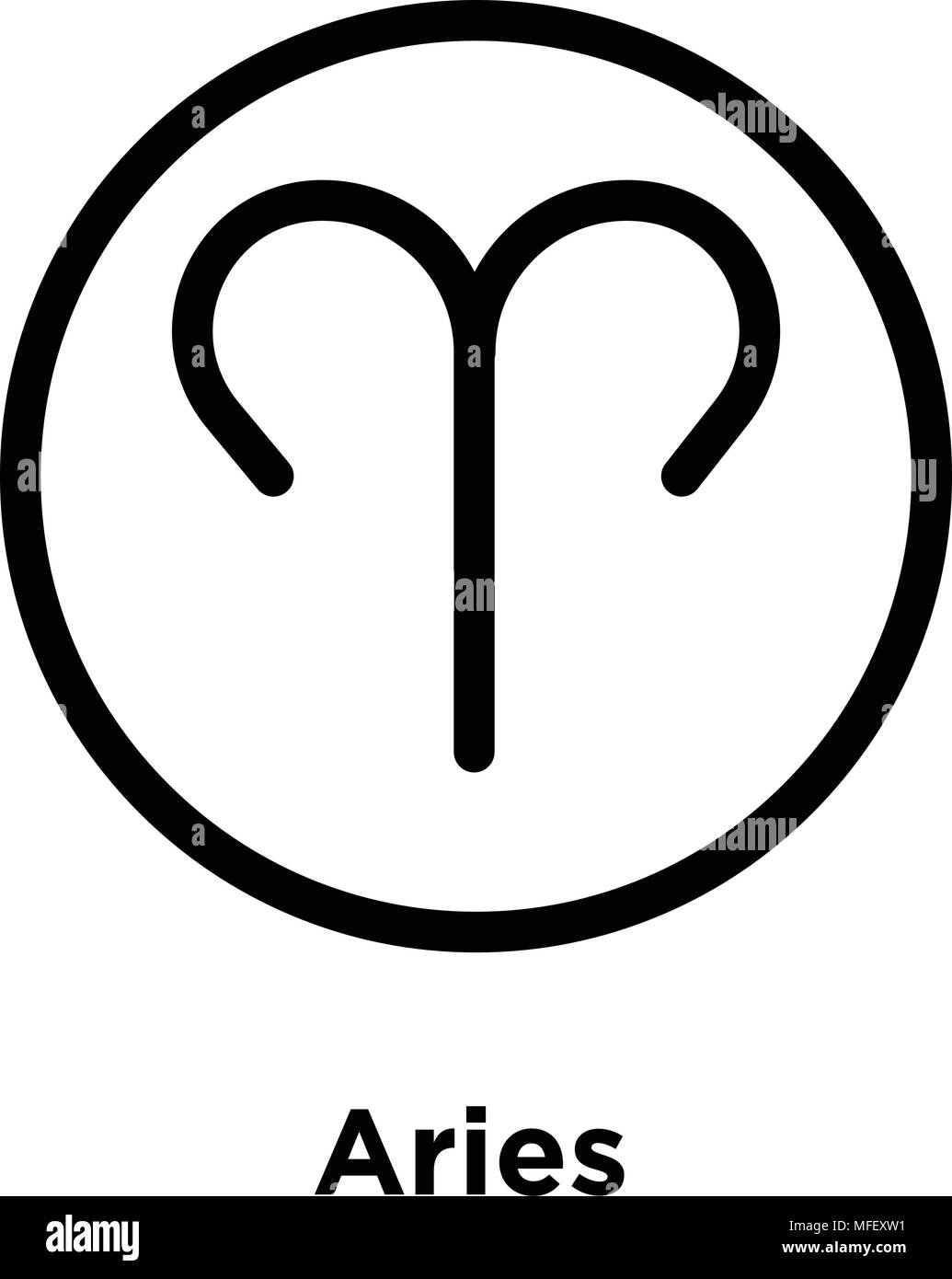 Aries icon isolated on white background, vector illustration Stock ...