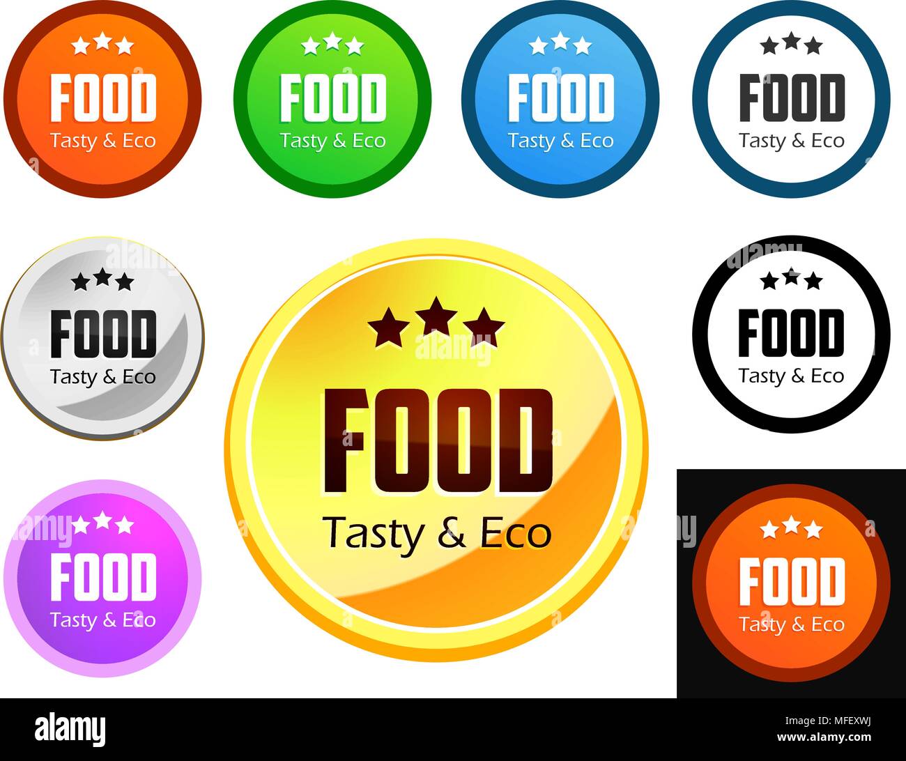 Taste and Eco Food Stock Vector Image & Art - Alamy