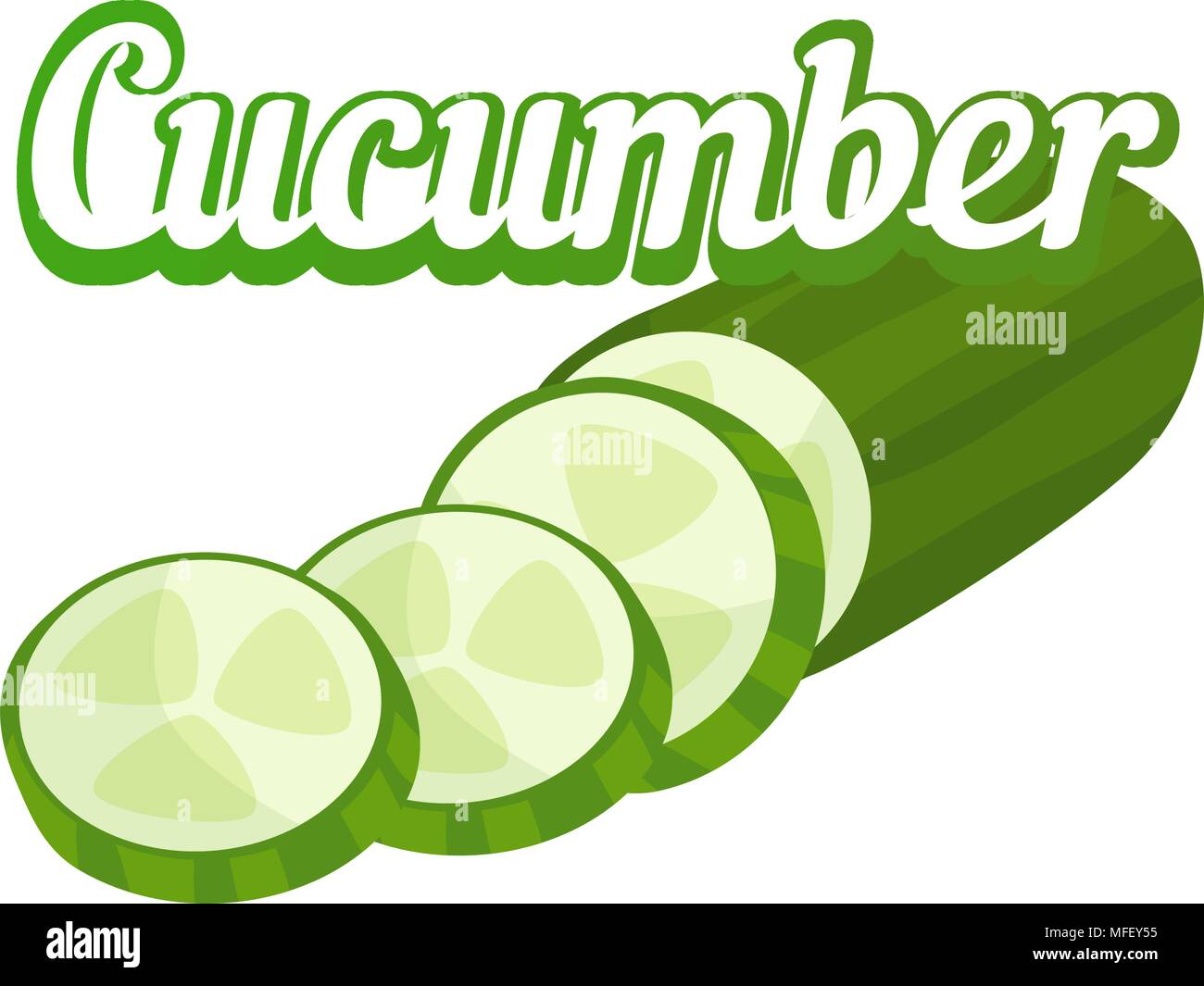 Cucumbers close up Stock Vector Images - Alamy