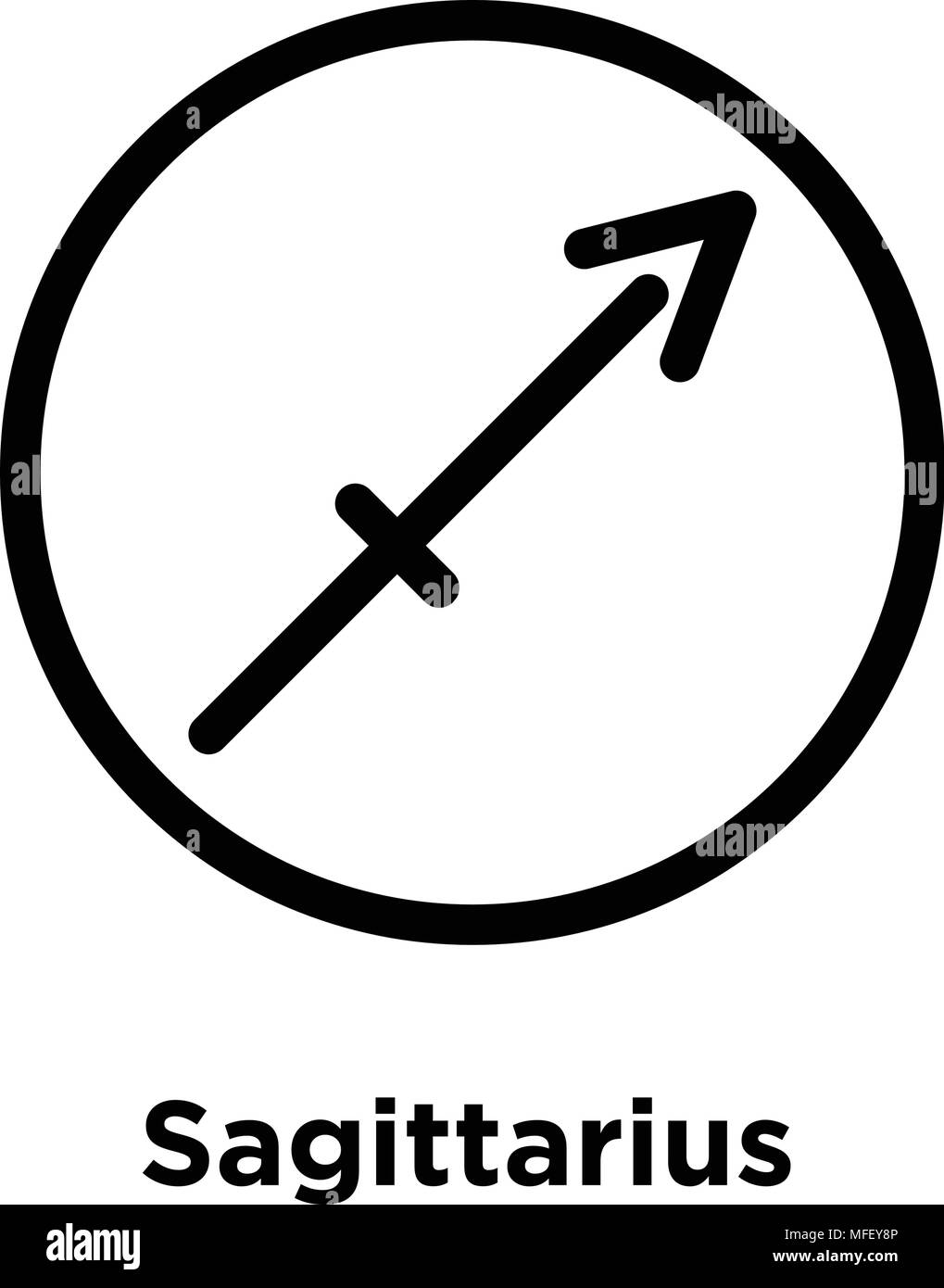 Sagittarius icon isolated on white background, vector illustration ...