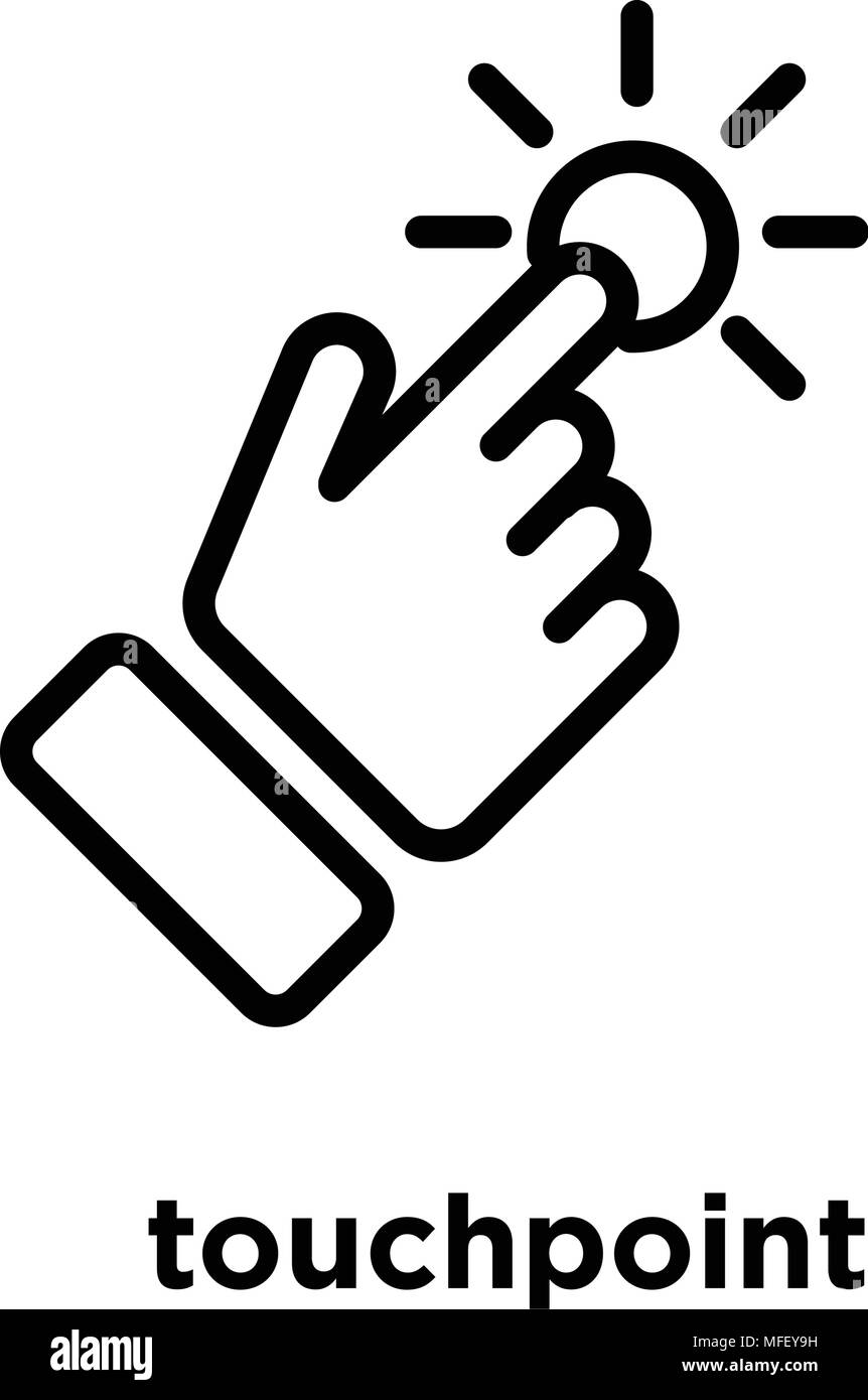 touchpoint icon isolated on white background, vector illustration Stock ...
