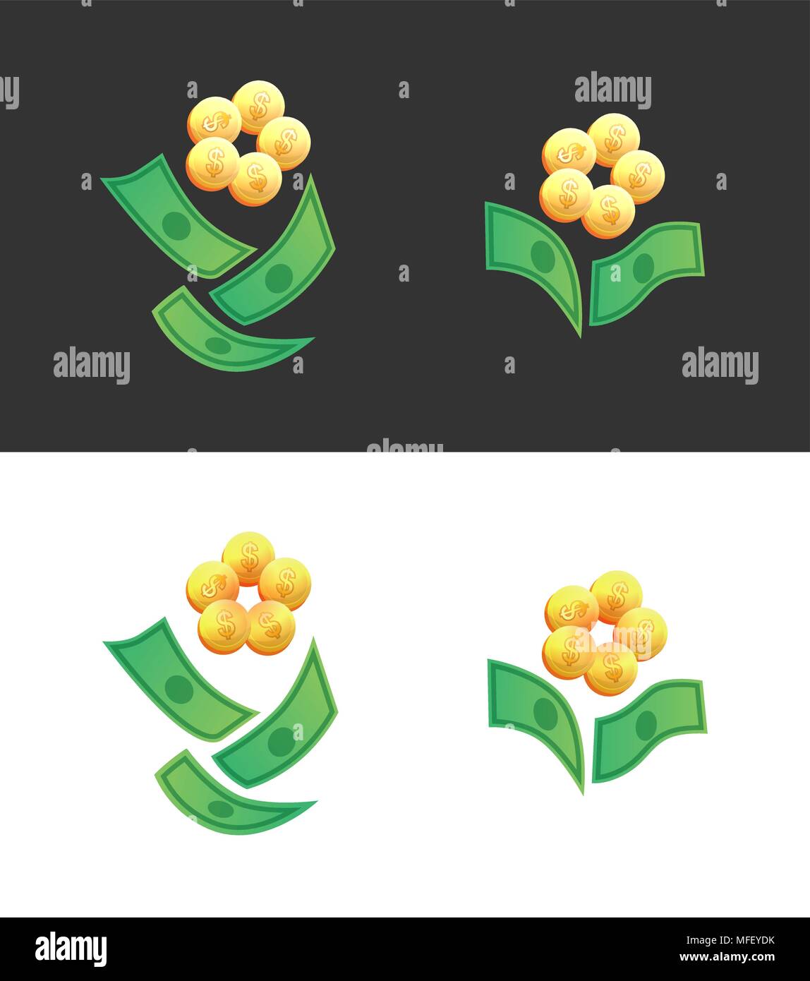 Flowers and gold Stock Vector Images - Alamy