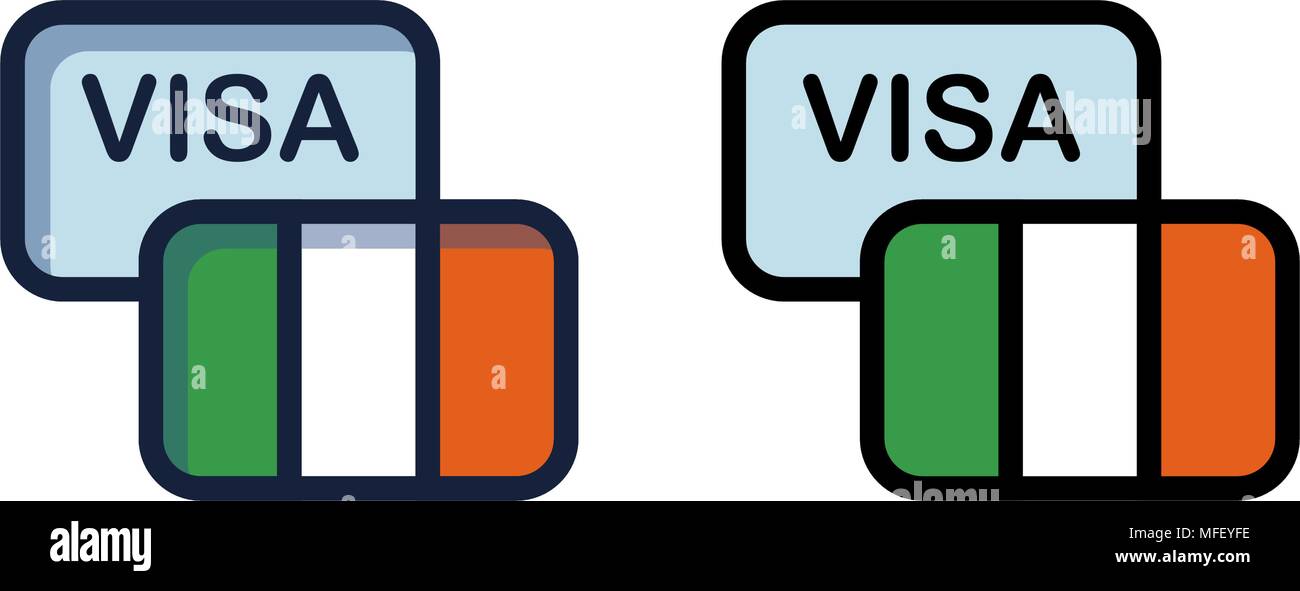 Visa to Ireland Stock Vector Image & Art - Alamy