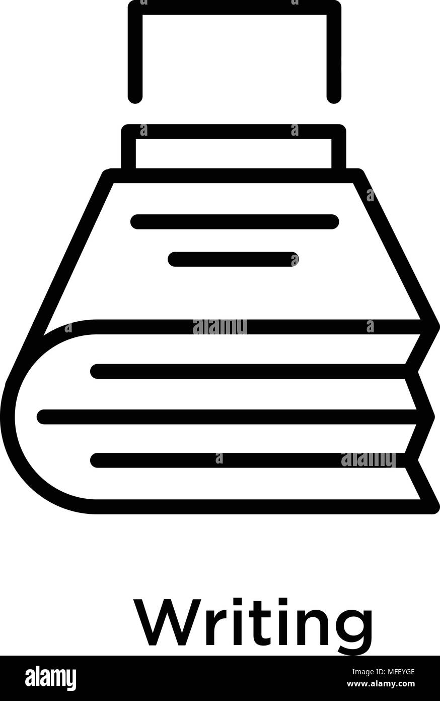 Writing icon isolated on white background, vector illustration Stock ...