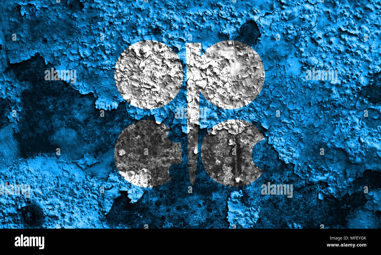 OPEC grunge flag, Organization of the Petroleum Exporting Countries ...