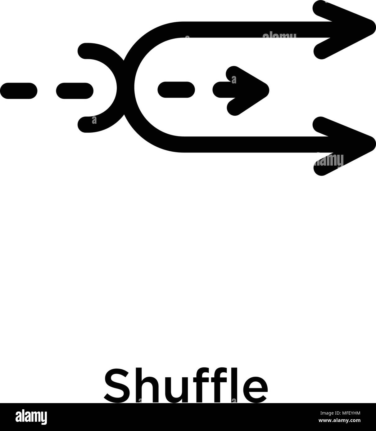 Shuffle icon isolated on white background, vector illustration Stock ...