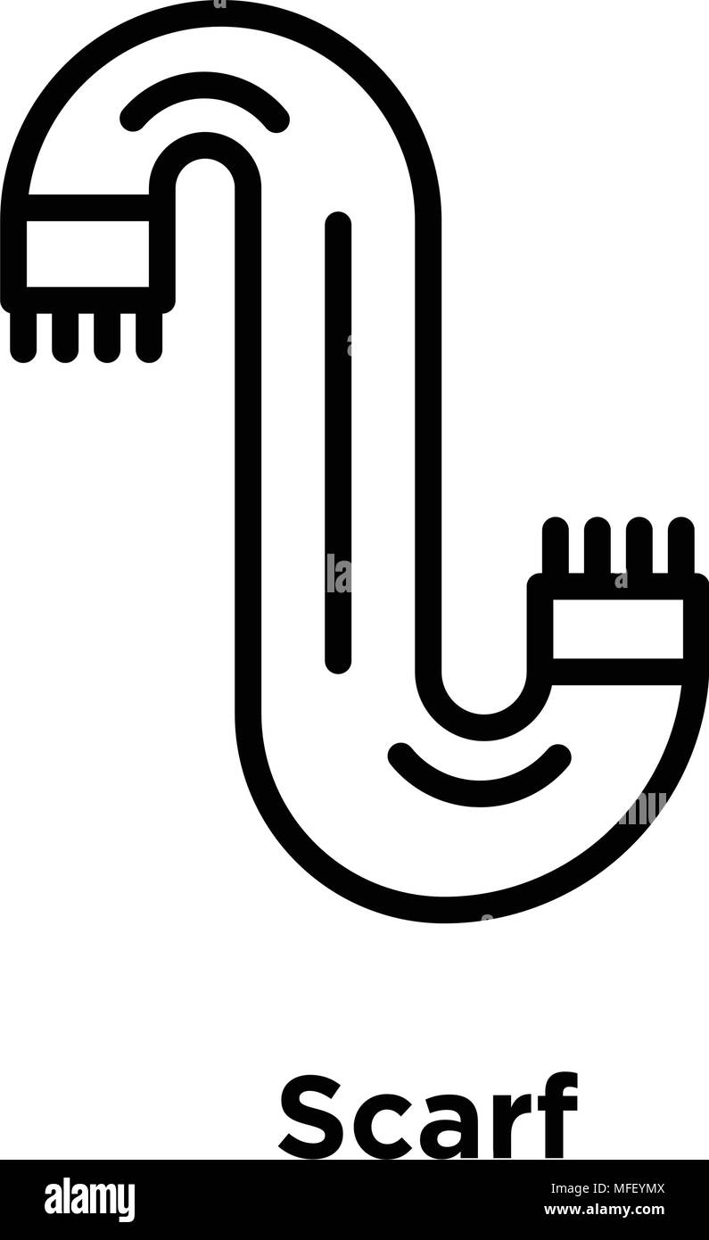 Scarf icon isolated on white background, vector illustration Stock ...