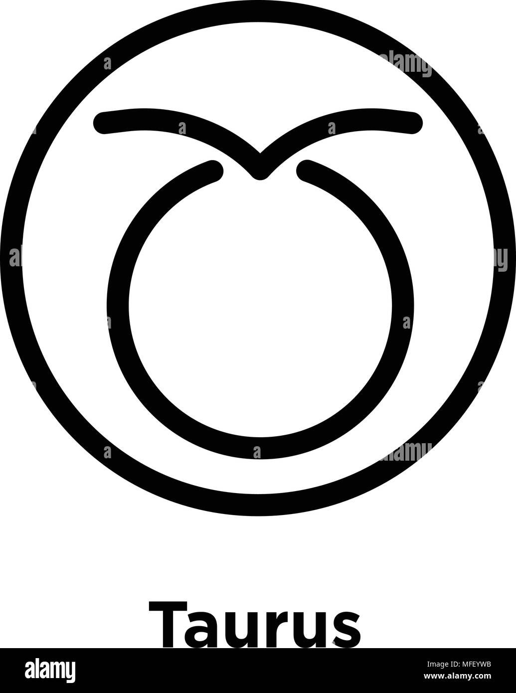 Taurus icon isolated on white background, vector illustration Stock ...