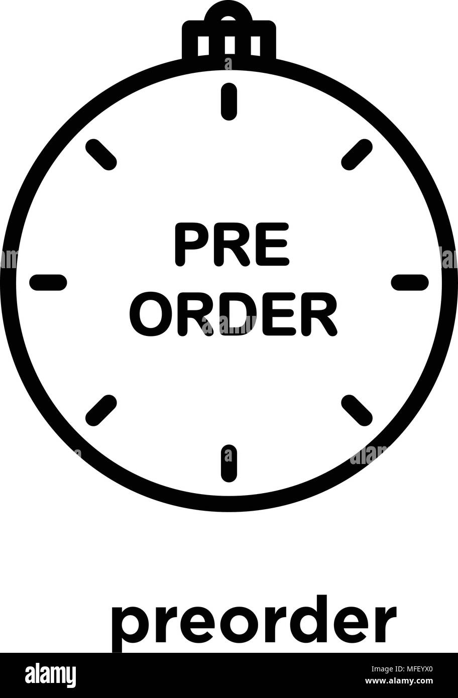 preorder icon isolated on white background, vector illustration Stock ...