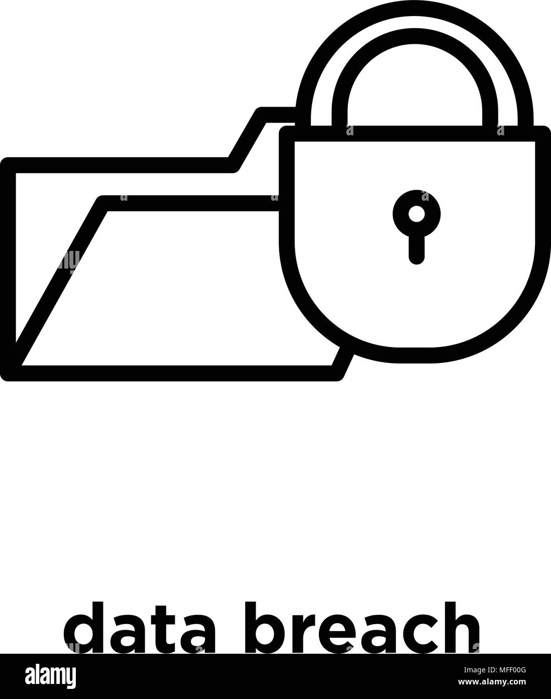 data breach icon isolated on white background, vector illustration Stock Vector Image & Art - Alamy
