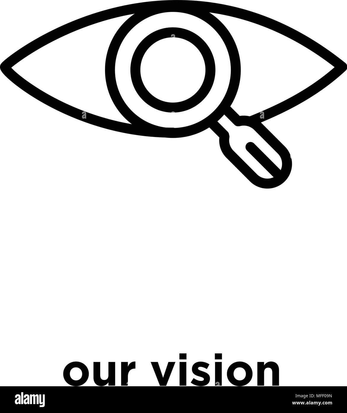 our vision icon isolated on white background, vector illustration Stock ...