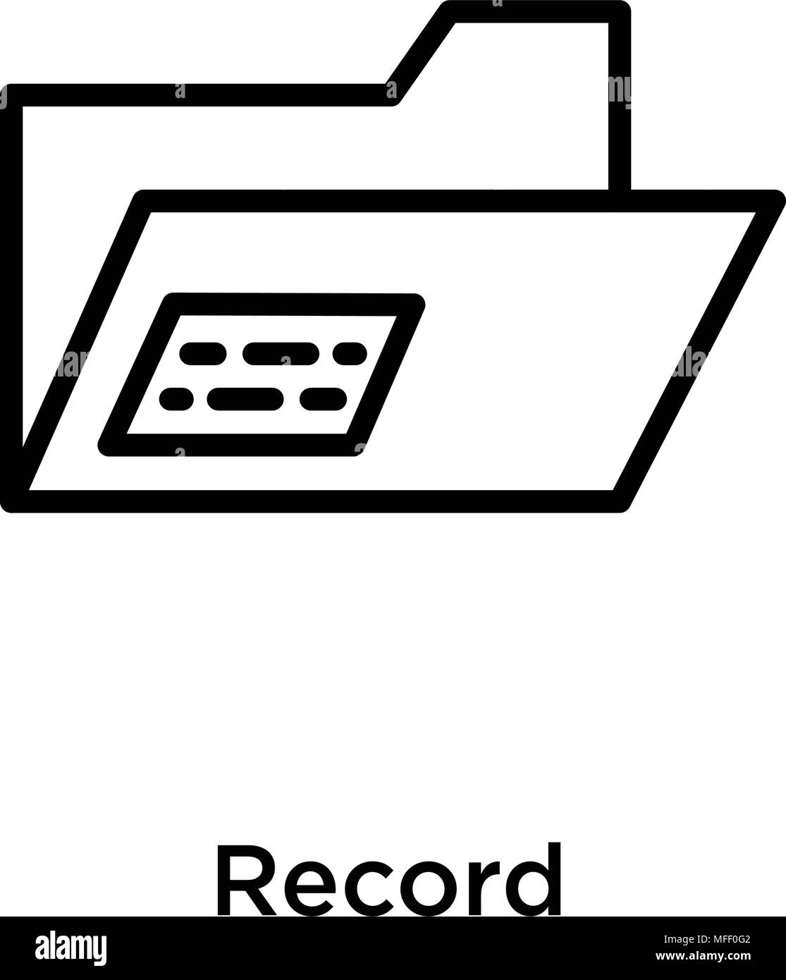 Record icon isolated on white background, vector illustration Stock ...