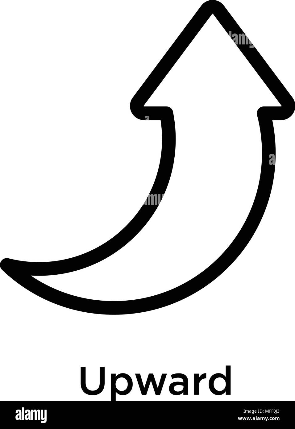 Upward icon isolated on white background, vector illustration Stock ...