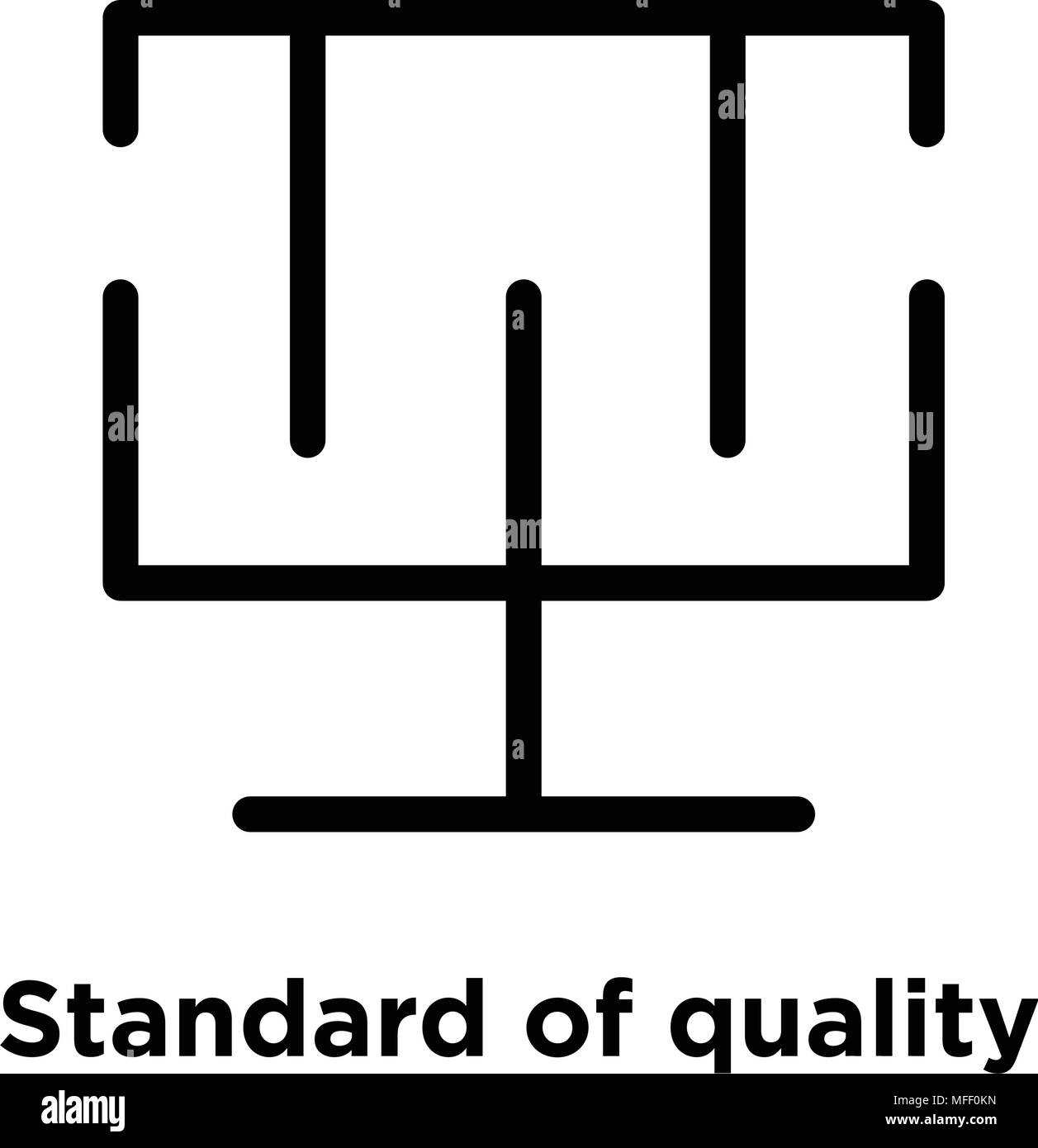 Standard of quality icon isolated on white background, vector ...