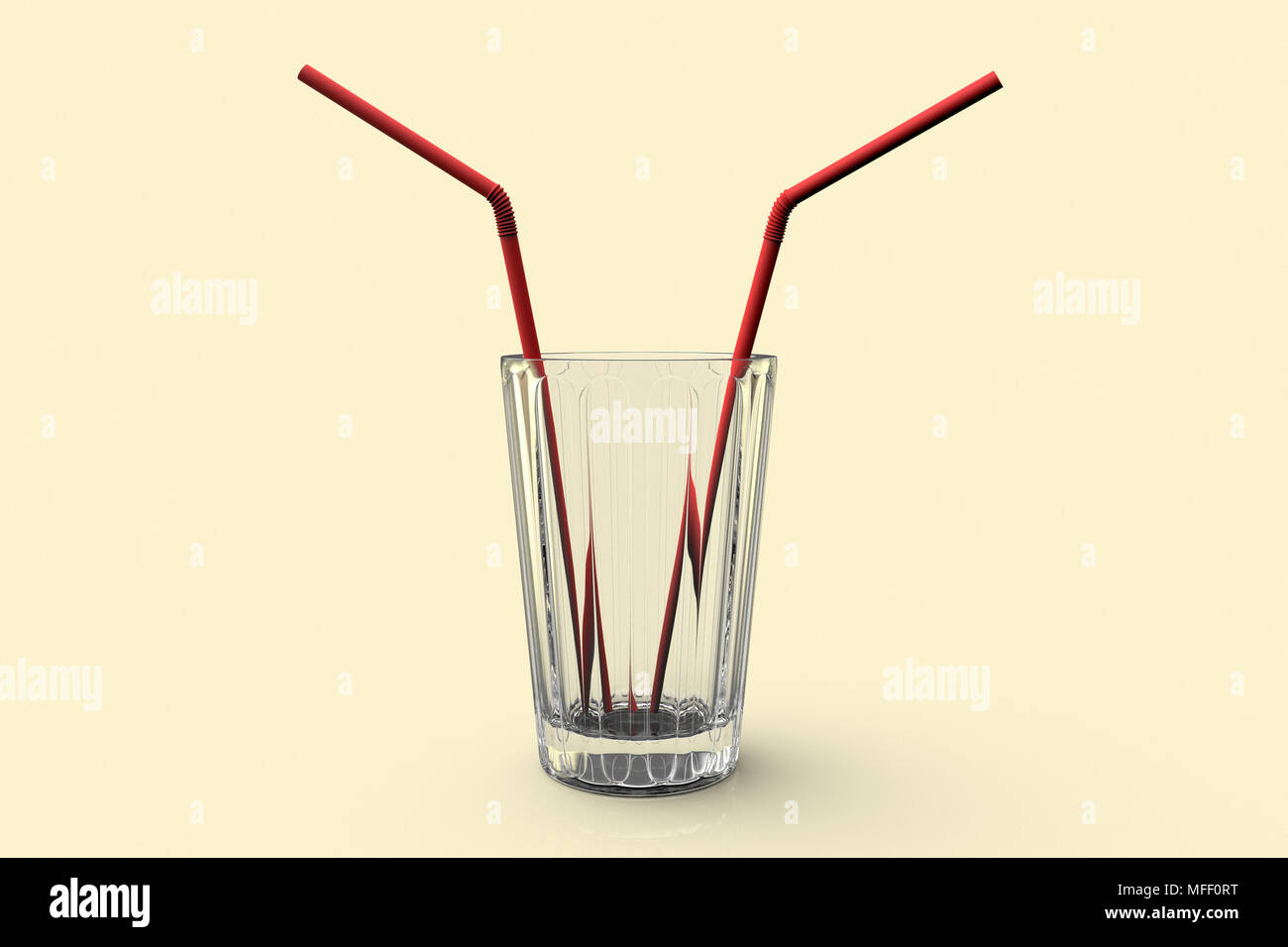 Refraction glass with straw hi-res stock photography and images - Alamy