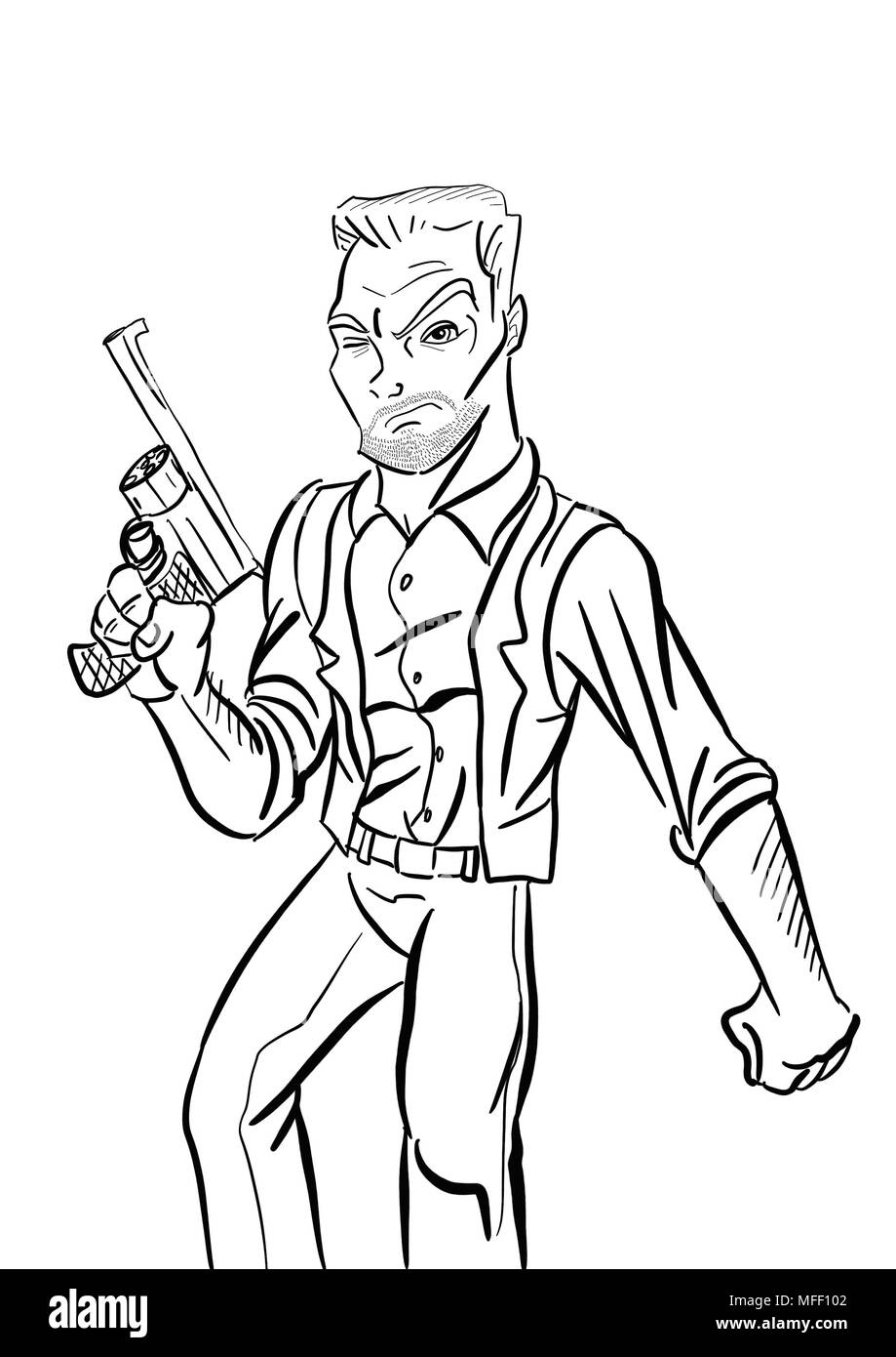 Mummy fantasy character line Black and White Stock Photos & Images - Alamy