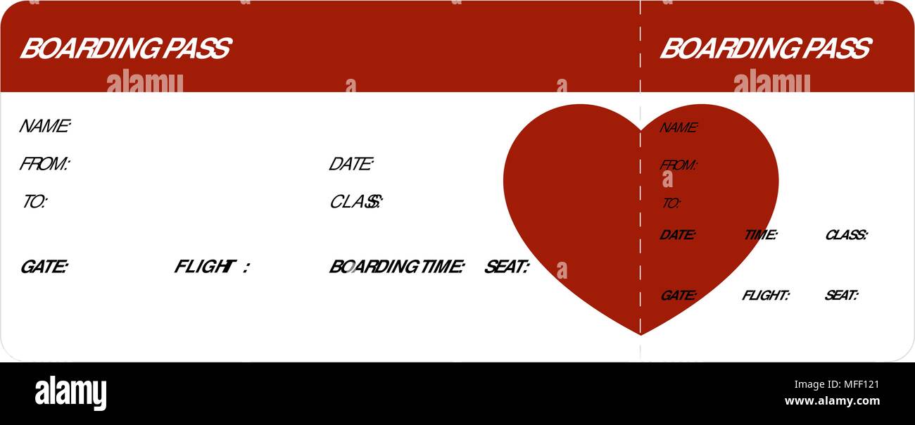 Red boarding pass Stock Vector Image & Art - Alamy