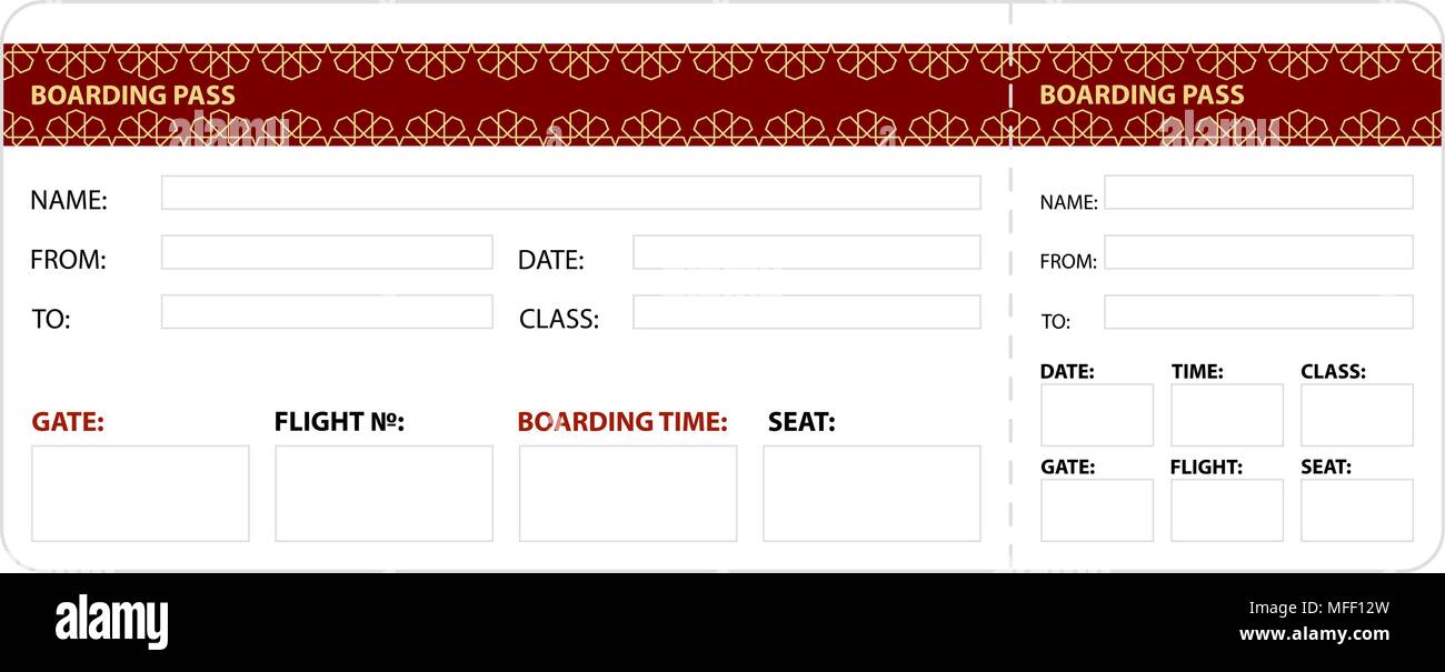 Red boarding pass Stock Vector Image & Art - Alamy