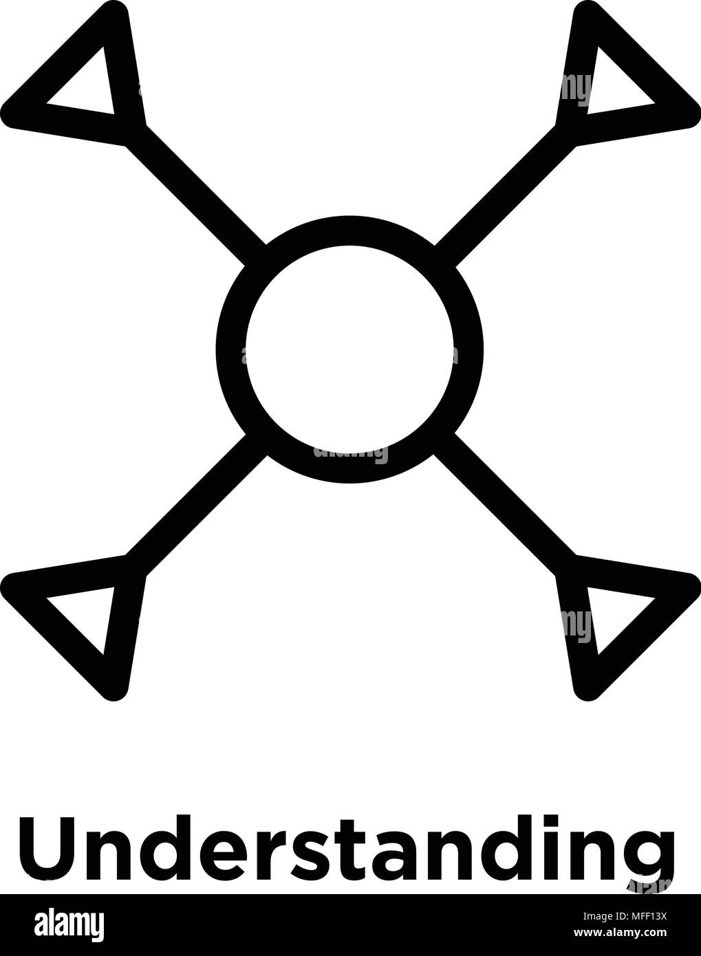 Understanding icon isolated on white background, vector illustration ...