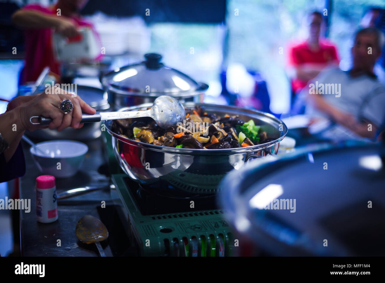 Finished cooking time ready to be served Stock Photo - Alamy