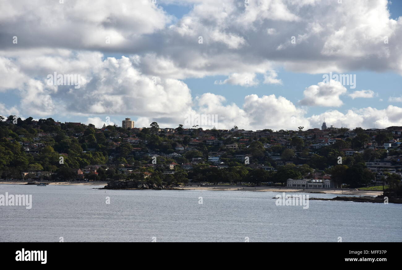 View of Mosman, Balmoral beach and the Bathers Pavillion from Castle ...