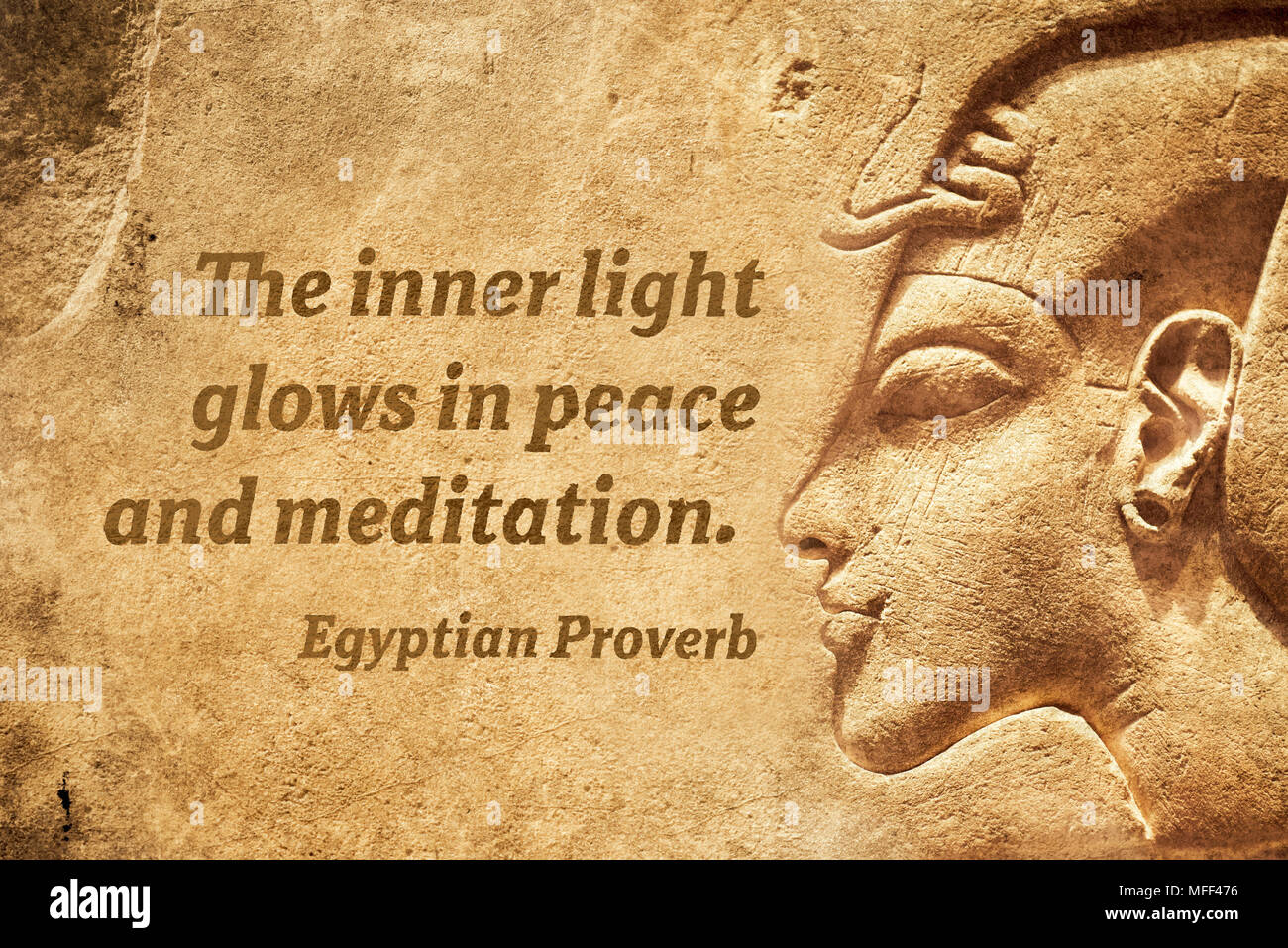 The inner light glows in peace and meditation - ancient Egyptian ...