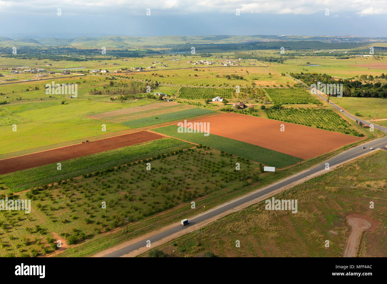 Aerial view of farmland. South Africa Stock Photo - Alamy