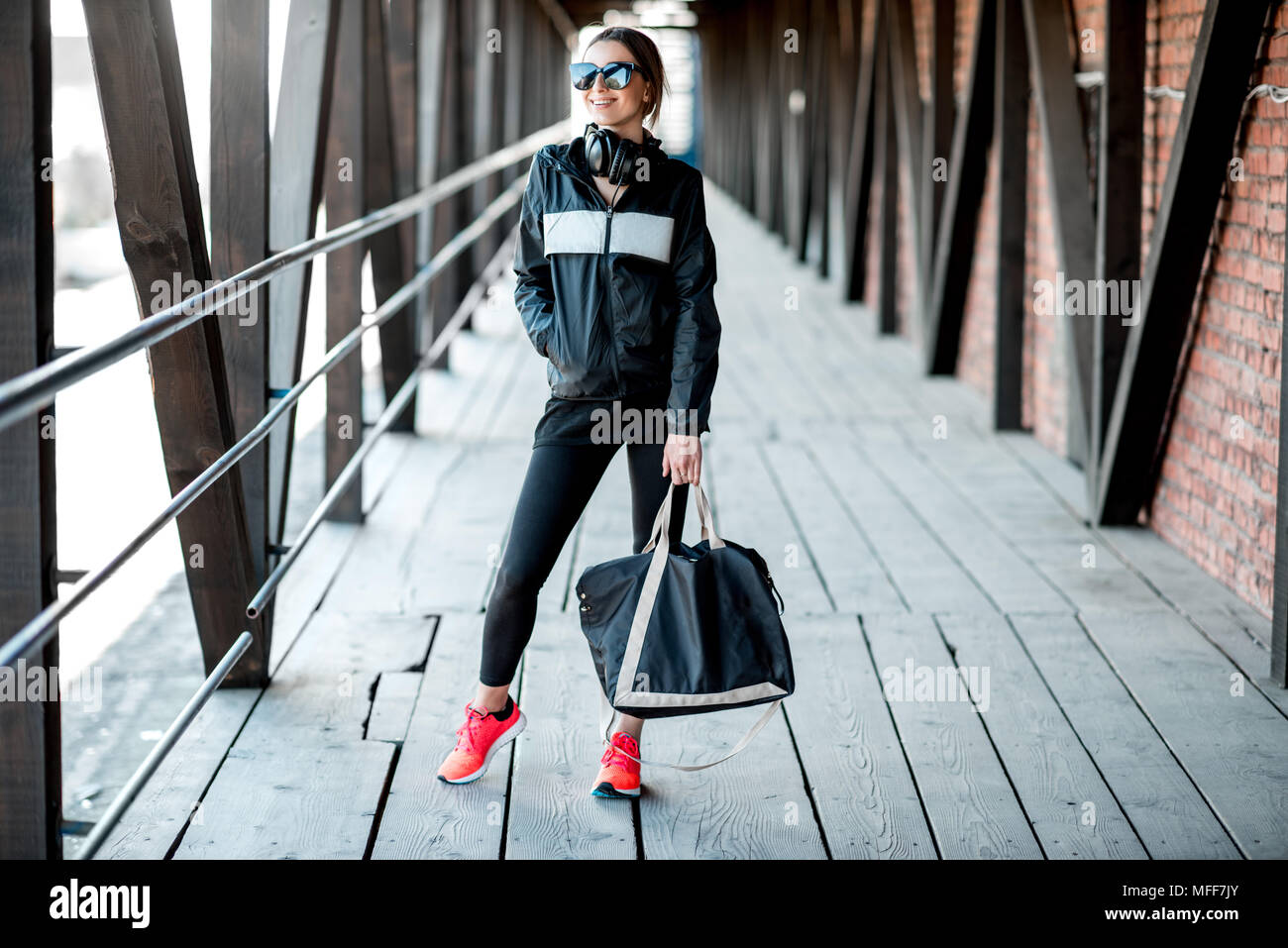 Sports woman outdoors Stock Photo - Alamy