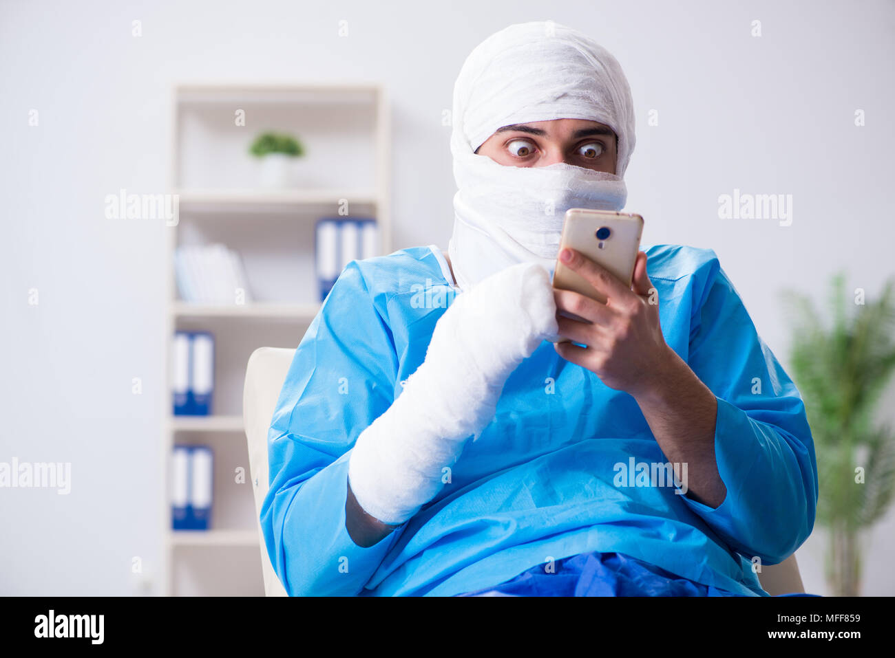 Man suffering from multiple broken bones and fractures Stock Photo - Alamy