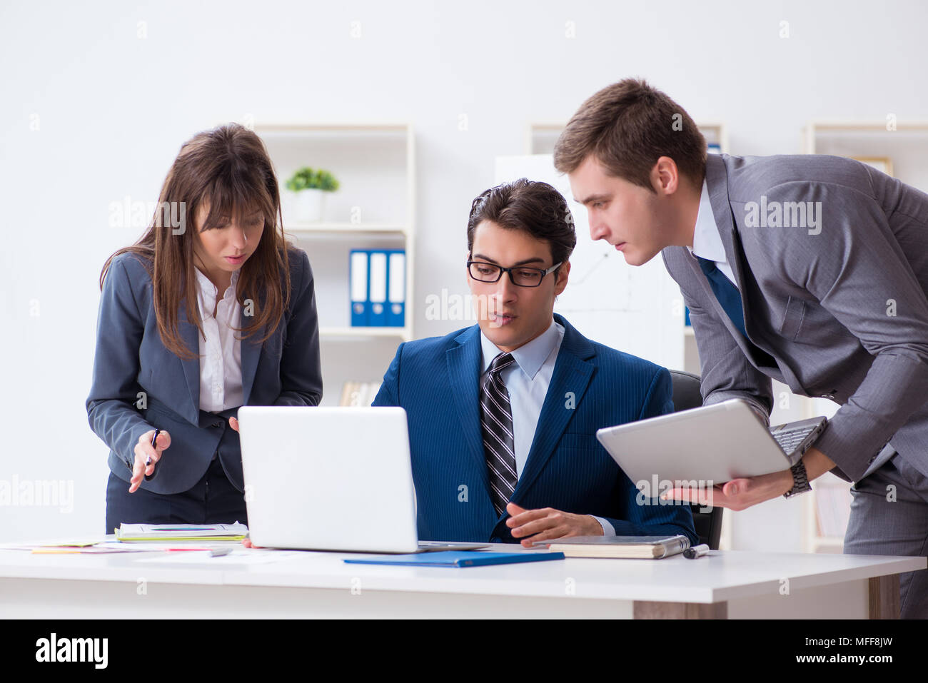 Business meeting with employees in the office Stock Photo - Alamy