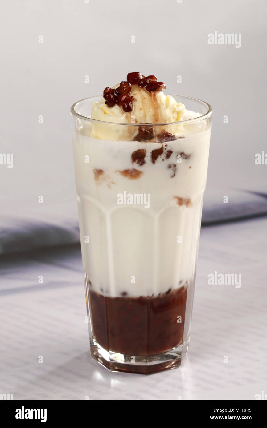 red bean milk shake Stock Photo - Alamy