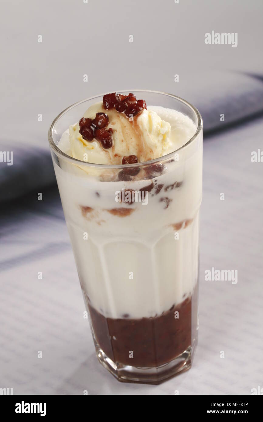 red bean milk shake Stock Photo - Alamy