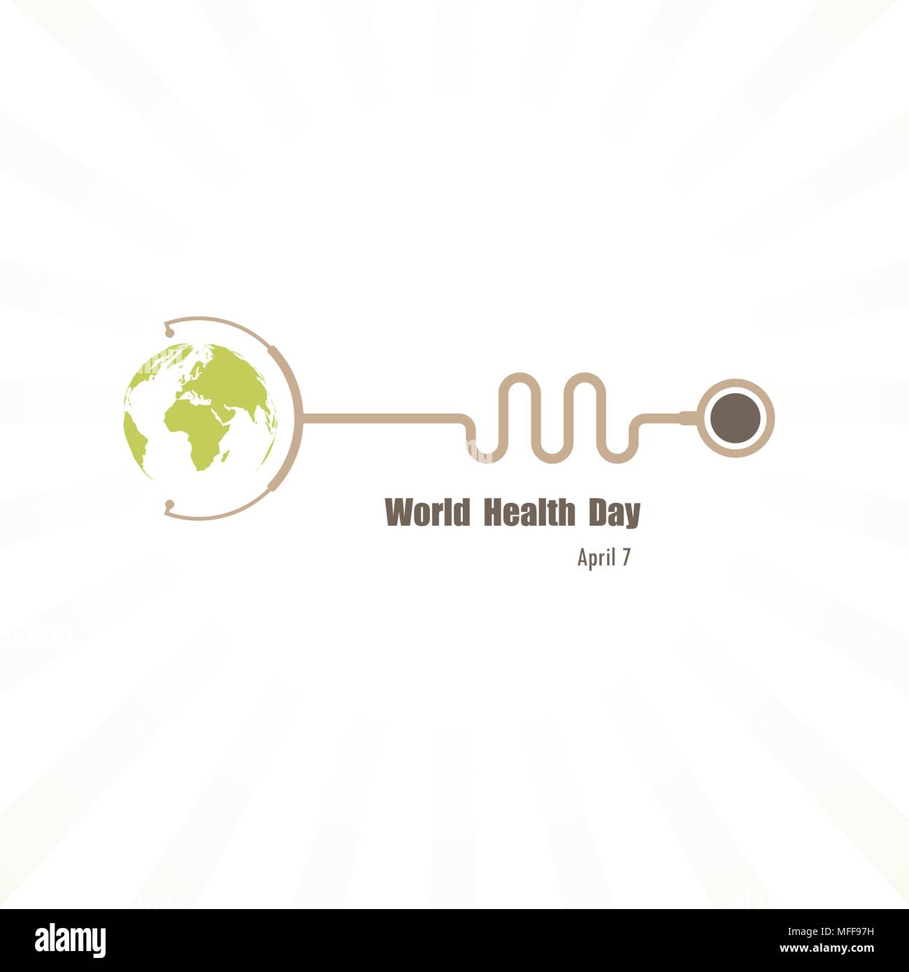 Globe sign and stethoscope vector logo design template.World Health Day ...