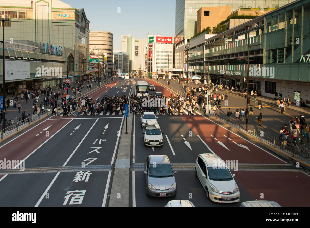 Traffic crossing over railway station Stock Photo - Alamy