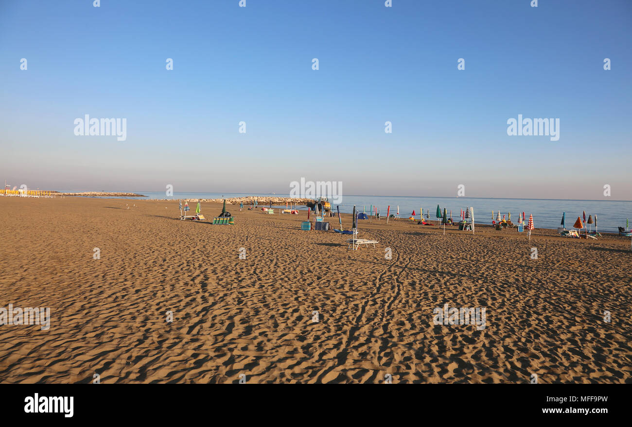 huge beach in summer photographed by wide angle lens Stock Photo - Alamy