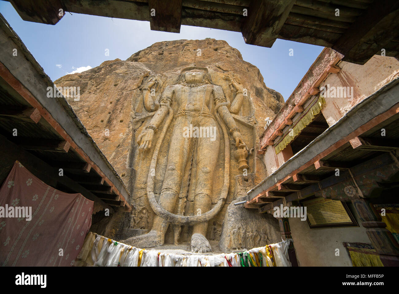 Future buddha or Maitreya Buddha 28th at Mulbekh village, Leh Ladakh ...