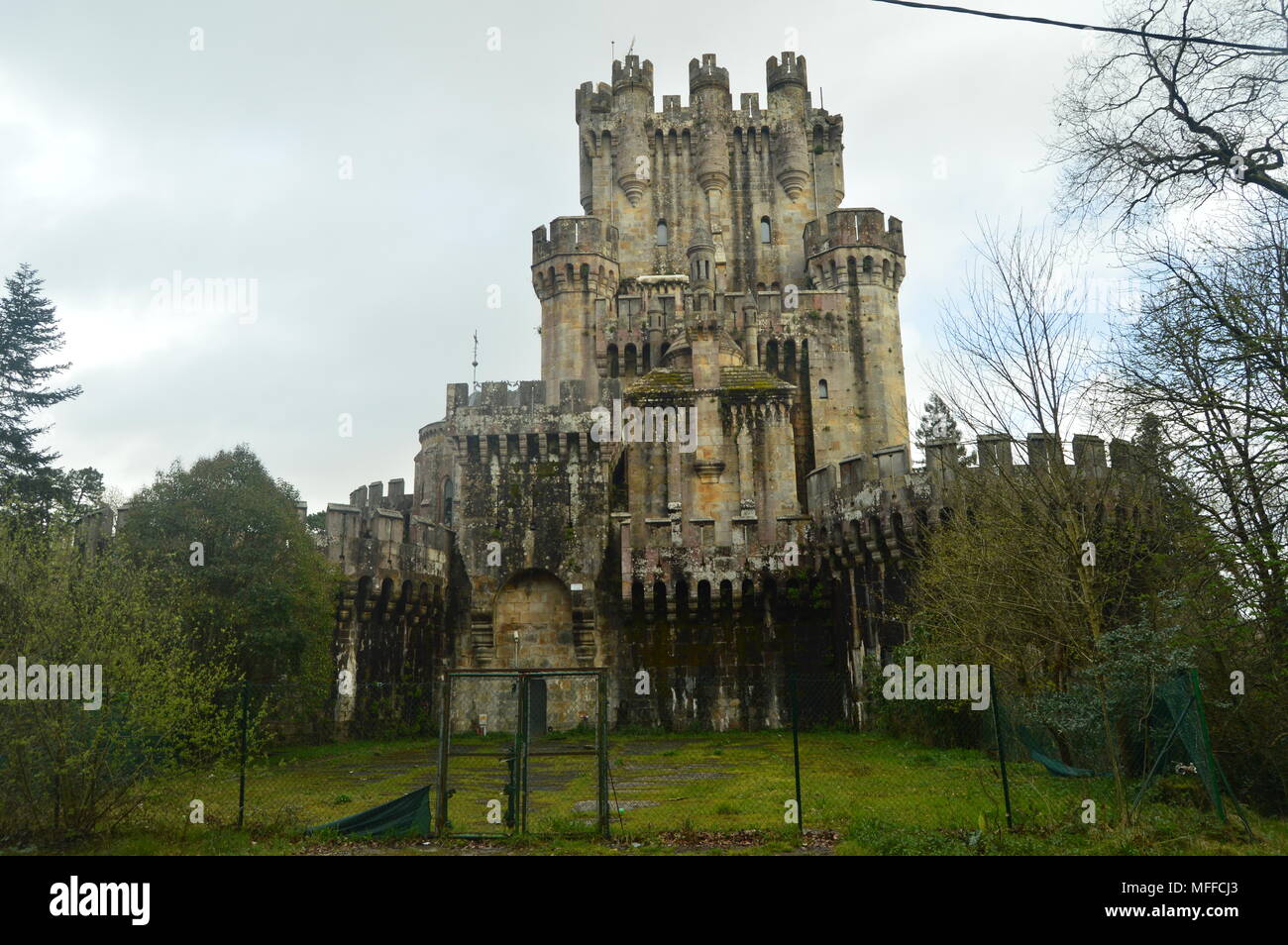 Rear Facade Of Butron Castle, Castle Built In The Middle Ages ...