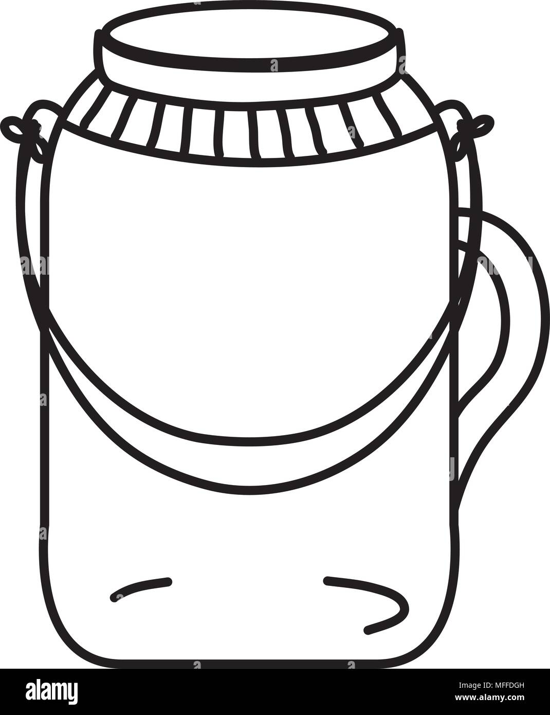 line transparent mason jar preserve object Stock Vector Image & Art - Alamy